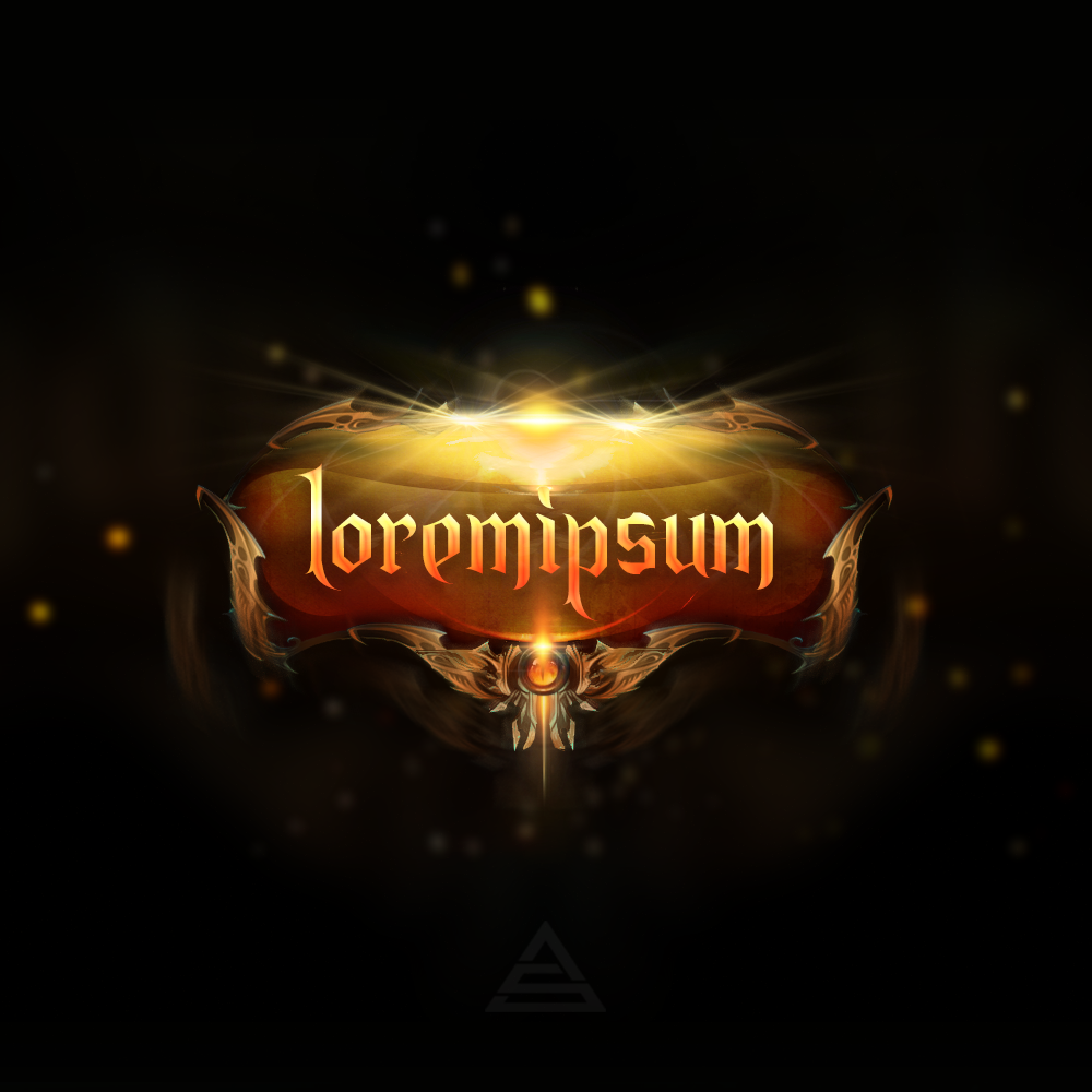 LOGO MMORPG - GOLDEN - PSD - Pixelwork.pl